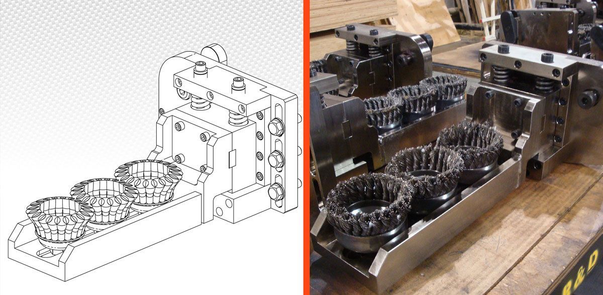 Custom Machining | Case Study: 3248 O.D. Pipe Brushing Assy. - Tri Tool